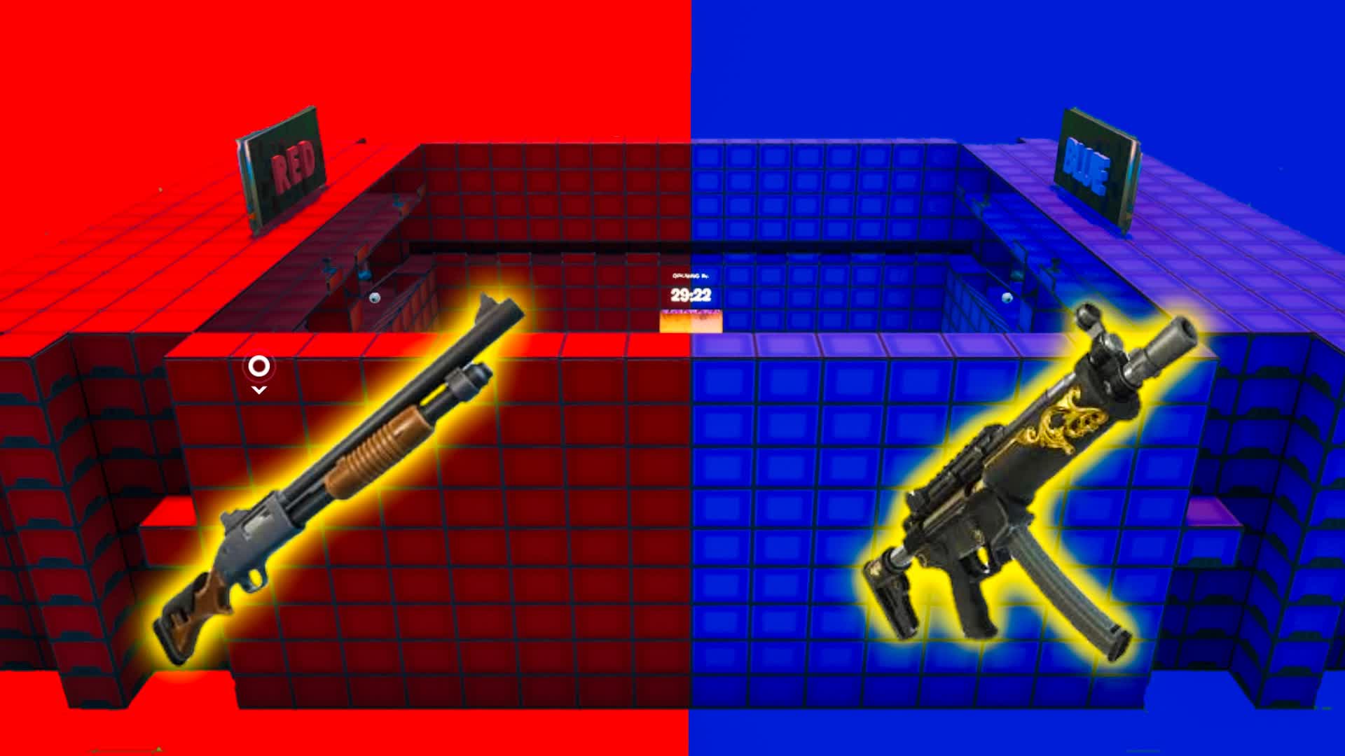 CAOTIC RED🔴 VS 🔵BLUE [ resxtz ] – Fortnite Creative Map Code