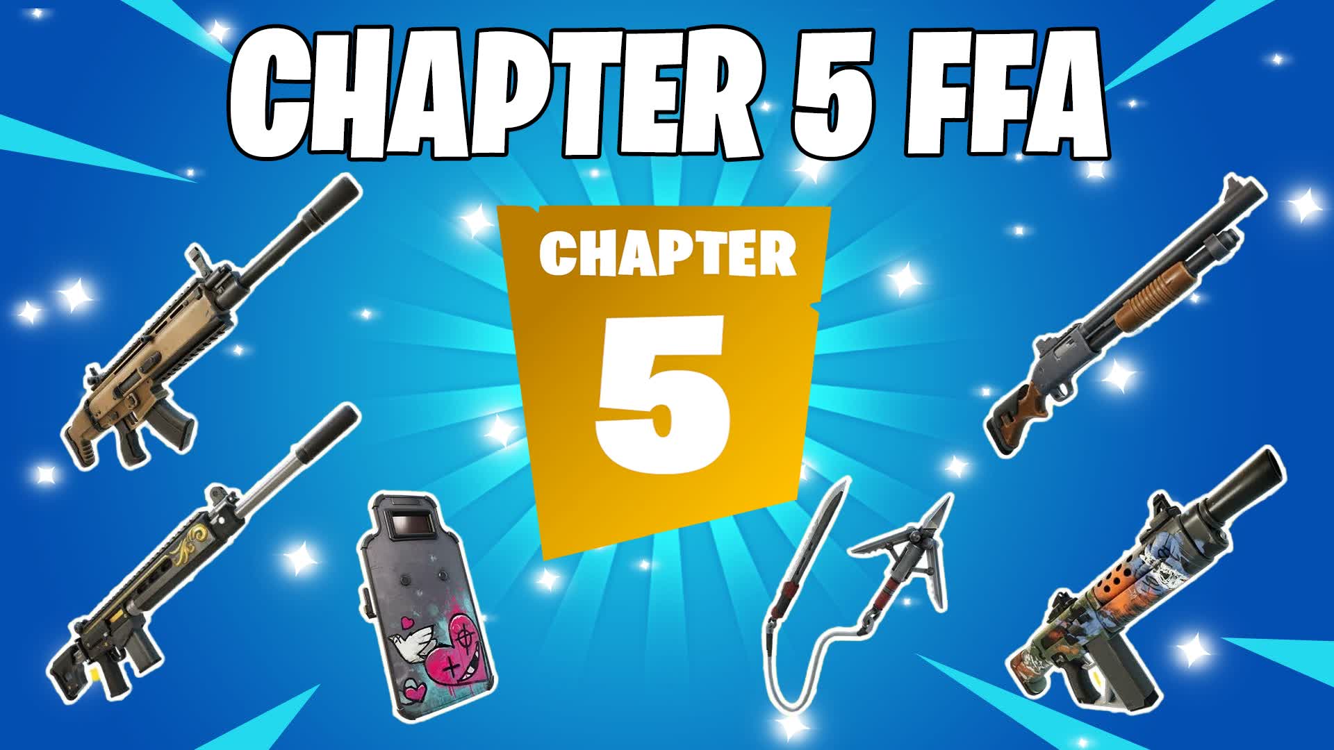 CHAPTER 5 WEAPONS FFA [ chickennuggets ] – Fortnite Creative Map Code