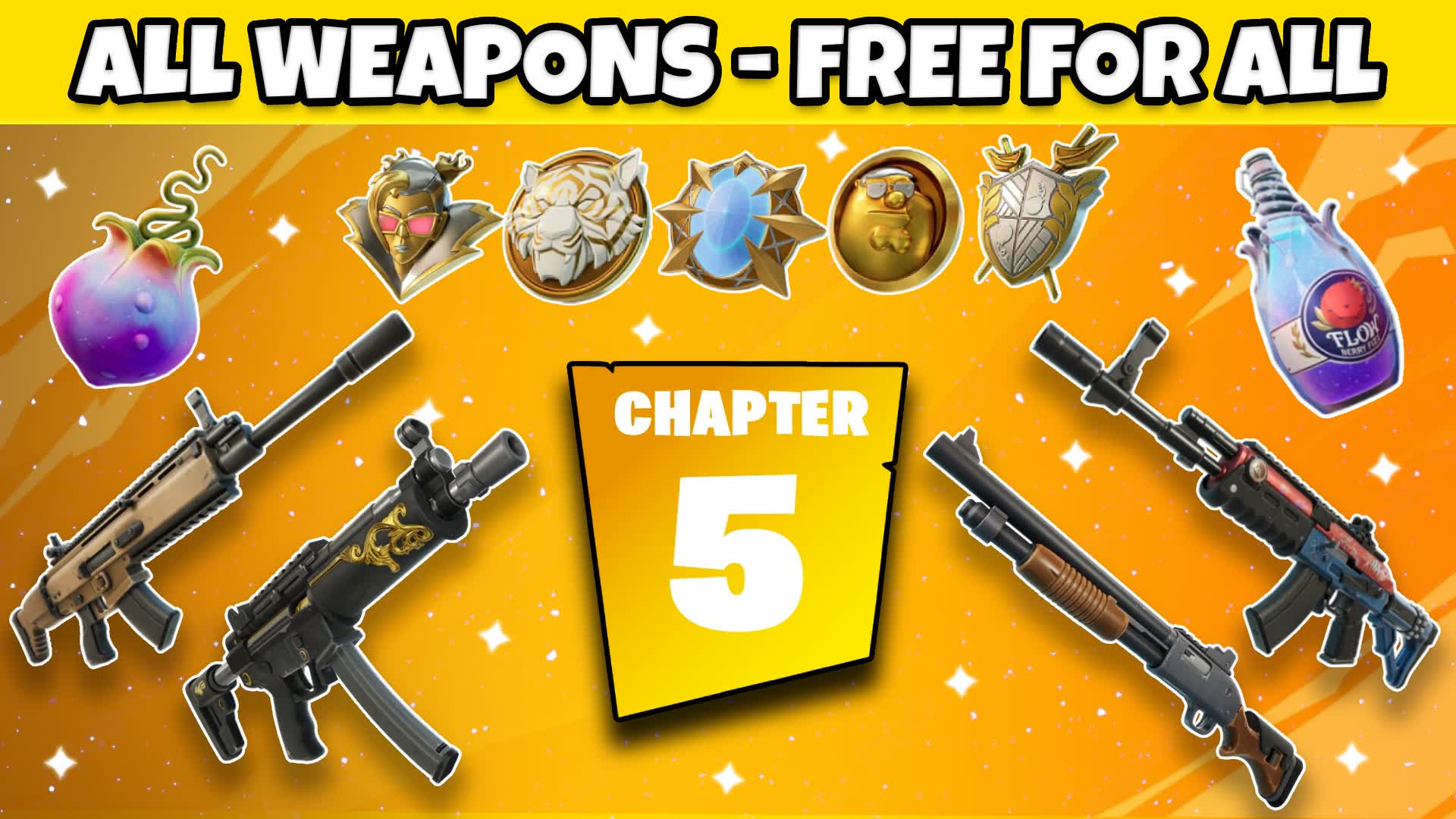 🎉 CHAPTER 5 WEAPONS - MYTHIC FFA 🎉 [ qvc ] – Fortnite Creative Map Code
