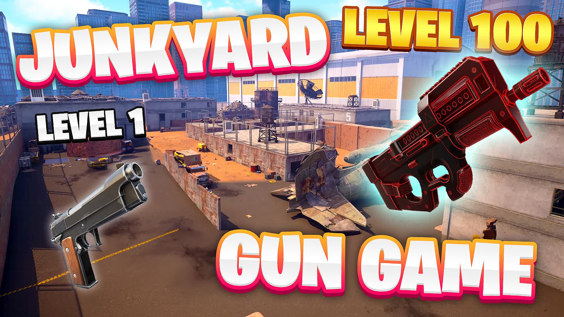 Junkyard Gun Game [ psynatra ] – Fortnite Creative Map Code