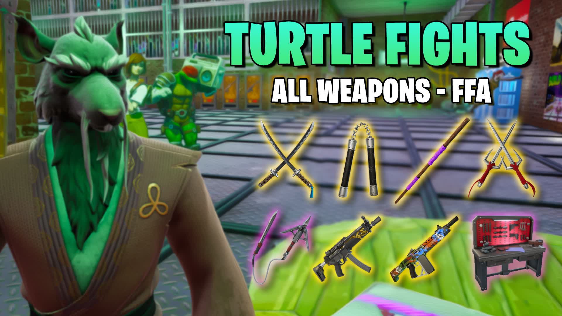 TURTLE FIGHTS | ALL WEAPONS - FFA [ savenkodan ] – Fortnite Creative ...