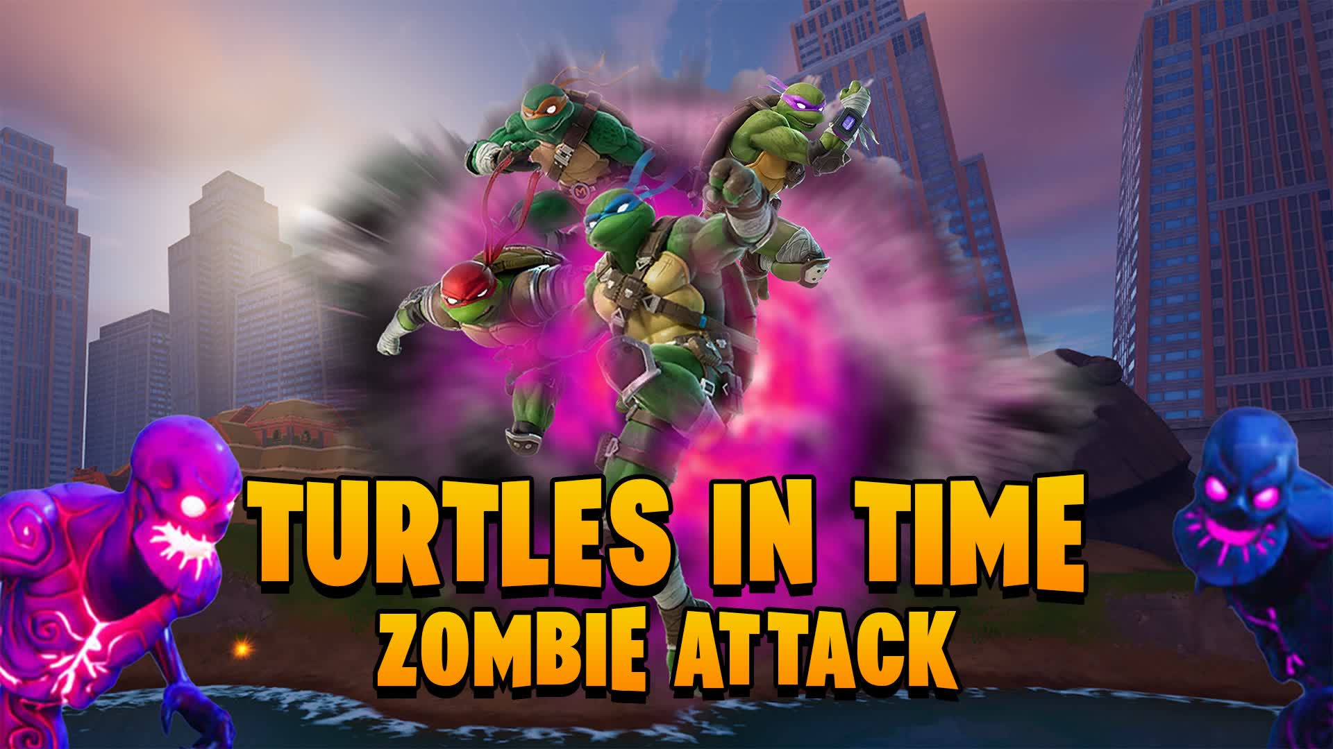 Turtles in Time Zombie Attack [ koolagames ] – Fortnite Creative Map Code