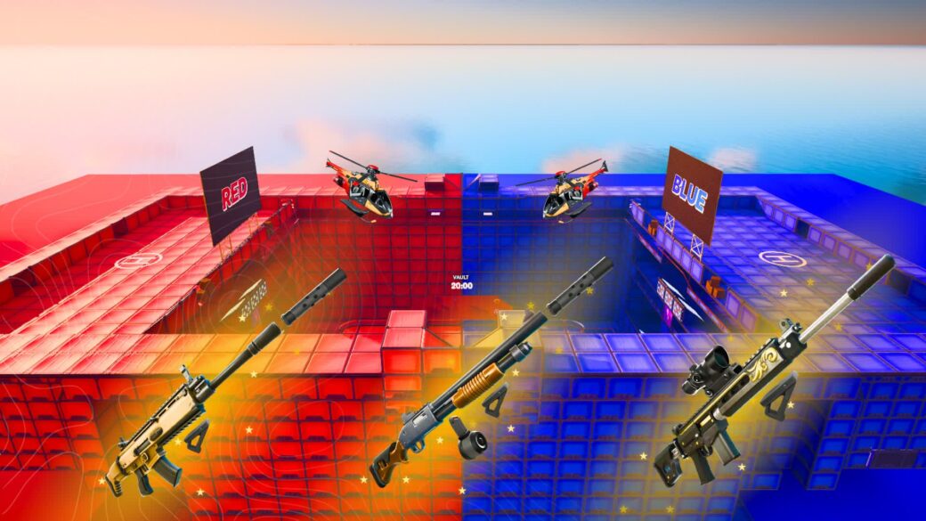 INSANE RED VS BLUE 🔴🔵 [ frstydev ] – Fortnite Creative Map Code