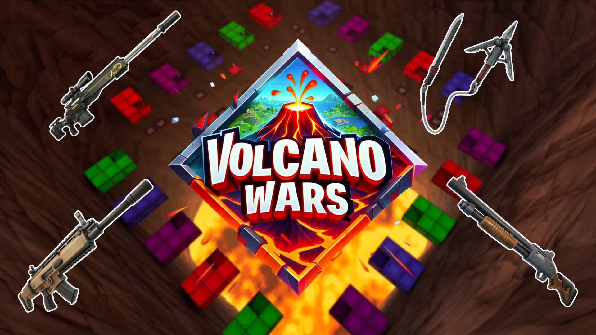 🌋 VOLCANO WARS [ buzzftn ] – Fortnite Creative Map Code