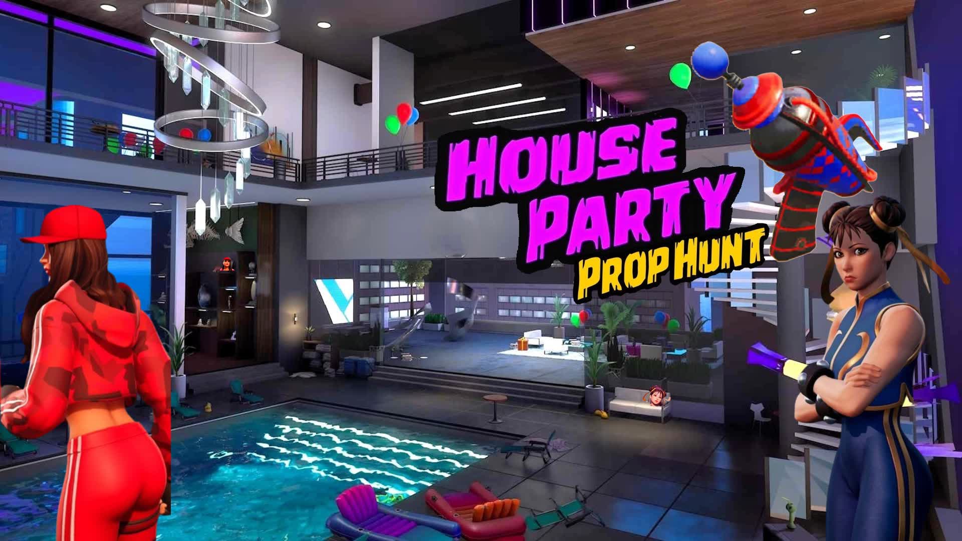 Prop Hunt - Mansion House Party [ wydswavy ] – Fortnite Creative Map Code