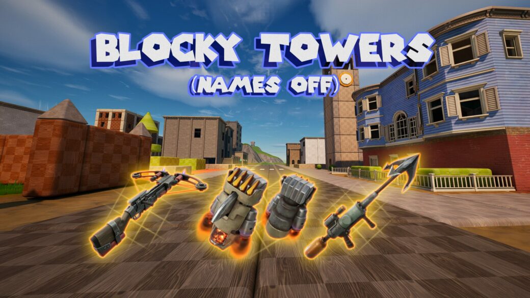 Blocky Towers (NAMES OFF) [ 1c12 ] – Fortnite Creative Map Code
