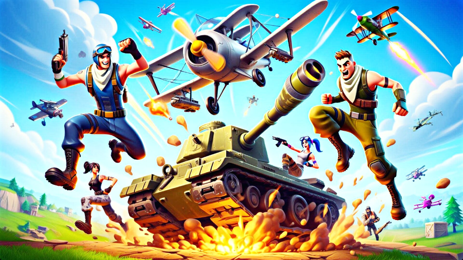 Sky Clash: Tanks vs Planes [ pskrat ] – Fortnite Creative Map Code