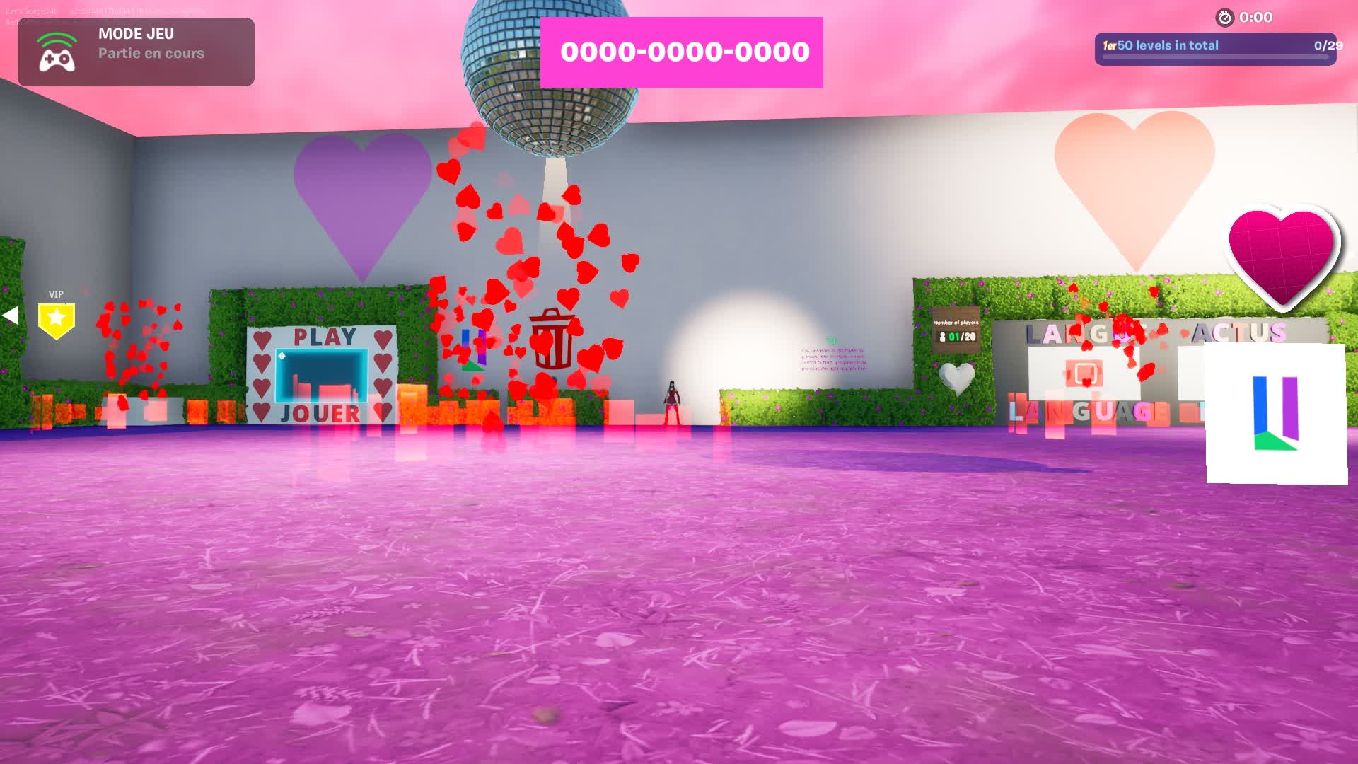 Valentine's day Parkour [ landscape ] – Fortnite Creative Map Code