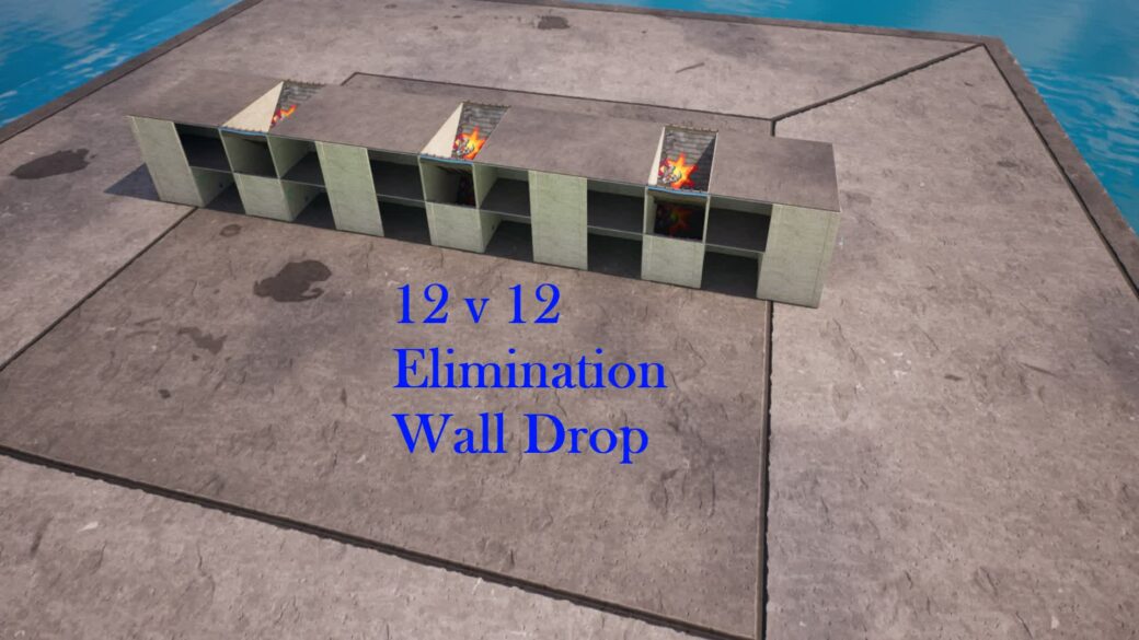 12 v 12 Elimination Wall Drop [ fortbling ] – Fortnite Creative Map Code