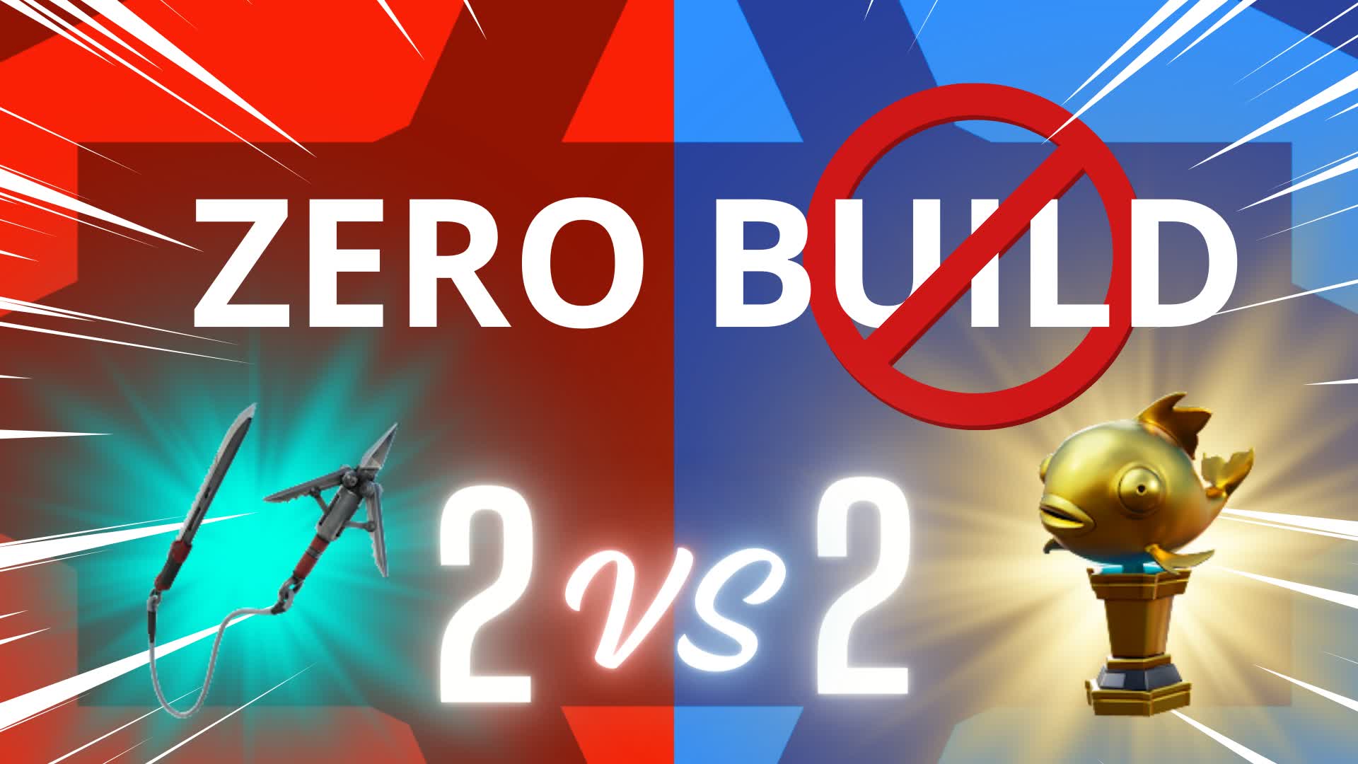 RED VS BLUE [2V2] (NO BUILD) [ duuk ] – Fortnite Creative Map Code