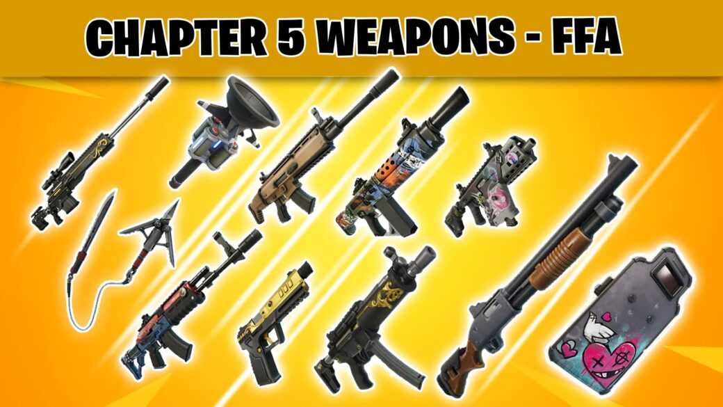 Chapter 5 guns - FFA [ yovico ] – Fortnite Creative Map Code