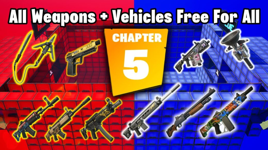 💥CHAPTER 5 ALL WEAPONS RED VS BLUE 🔴🔵 [ rehanah ] – Fortnite Creative ...