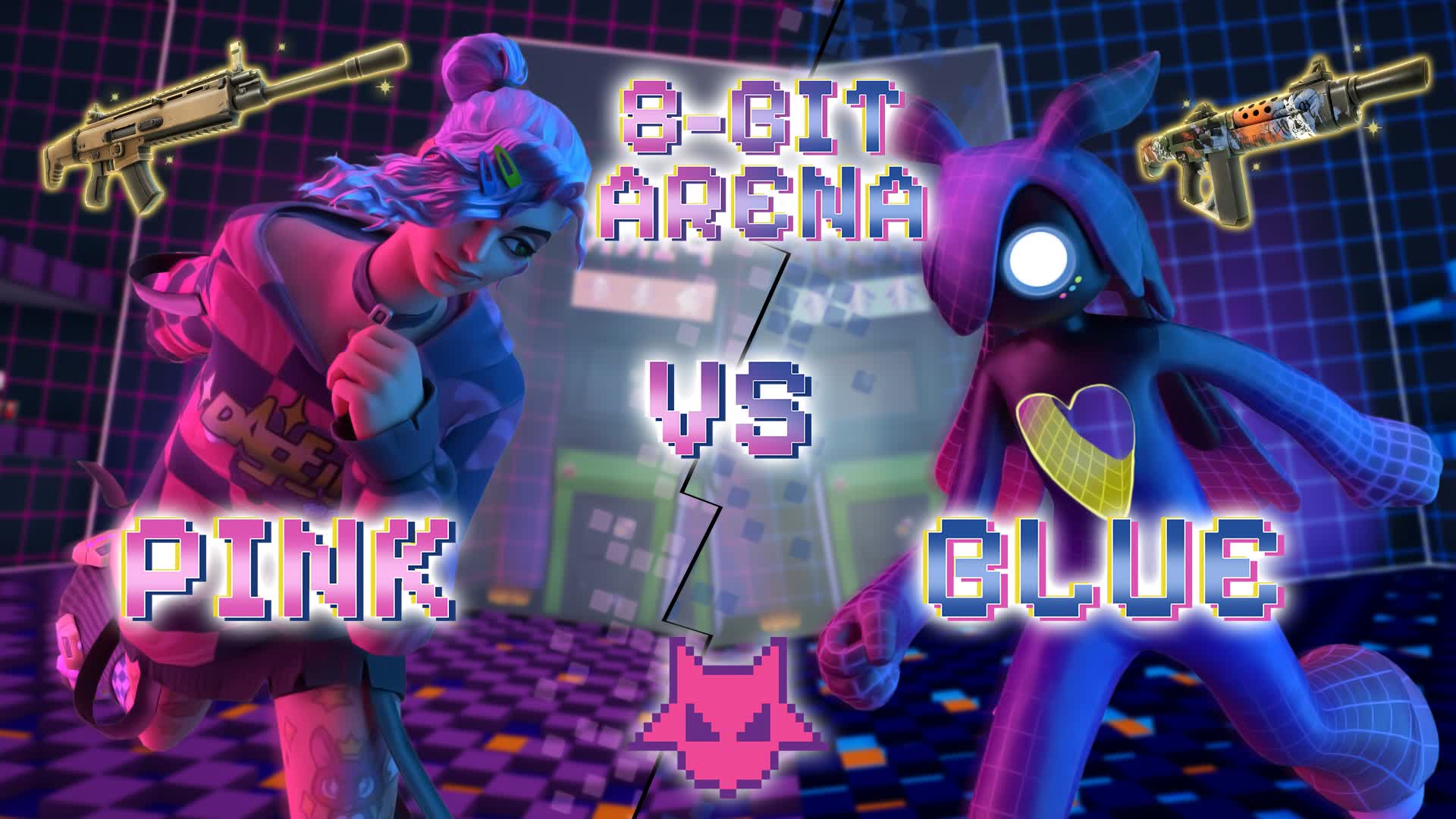 ULTIMATE 8-Bit Arena - Pink VS Blue [ aeryn ] – Fortnite Creative Map Code