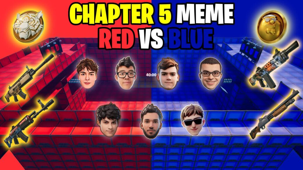 MEME RED VS BLUE CH5 All Weapons [ pepran ] – Fortnite Creative Map Code
