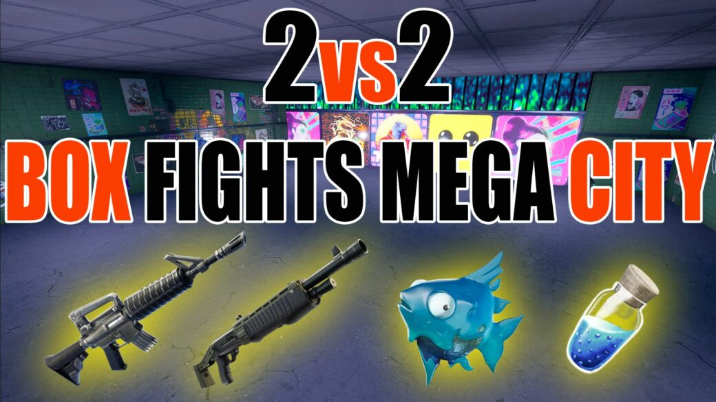 BOX FIGHTS 2V2 MEGA CITY [ qd_levelmax ] – Fortnite Creative Map Code