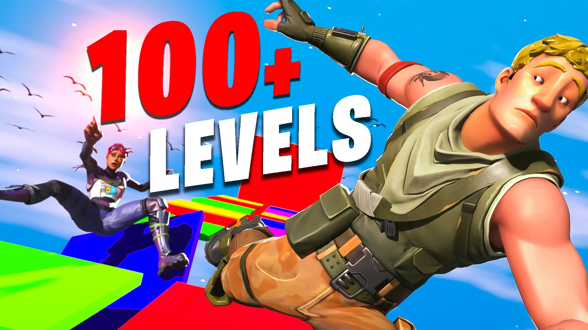 SKYRUN - 100 LEVEL DEATHRUN 🐦 [ 7kayze ] – Fortnite Creative Map Code