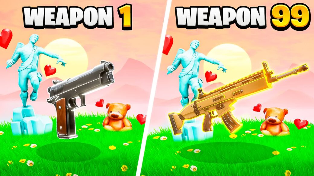 SUS CUPID RANDOM GUN GAME 💝 [ drink ] – Fortnite Creative Map Code