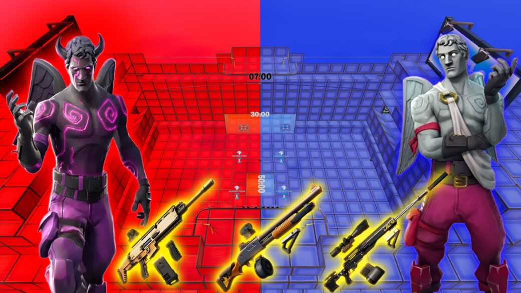 RED VS BLUE - DEVILS VS ANGELS [ papuolo ] – Fortnite Creative Map Code
