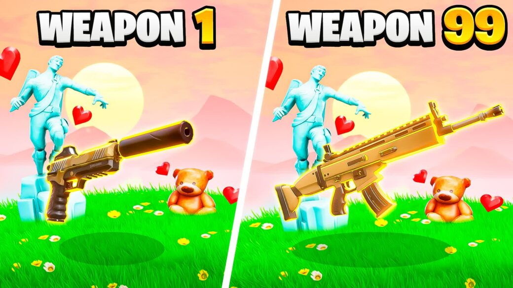VALENTINES GOLD GUN GAME 💝 [ drink ] – Fortnite Creative Map Code
