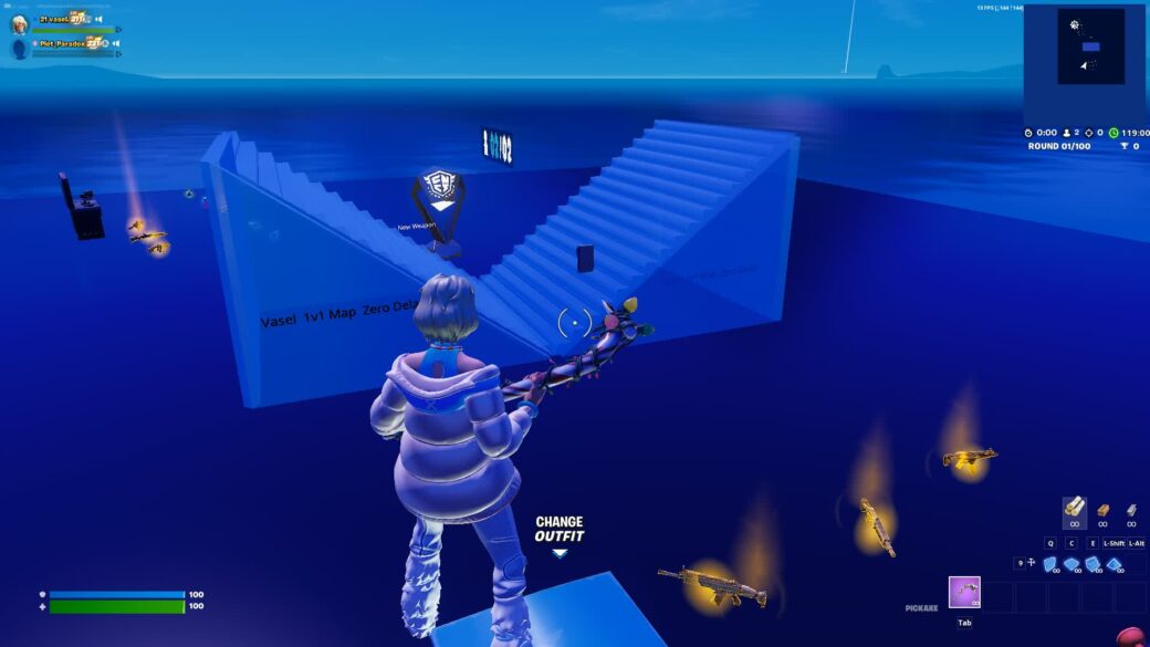 1v1 Map Zero Delay [ vasel ] – Fortnite Creative Map Code