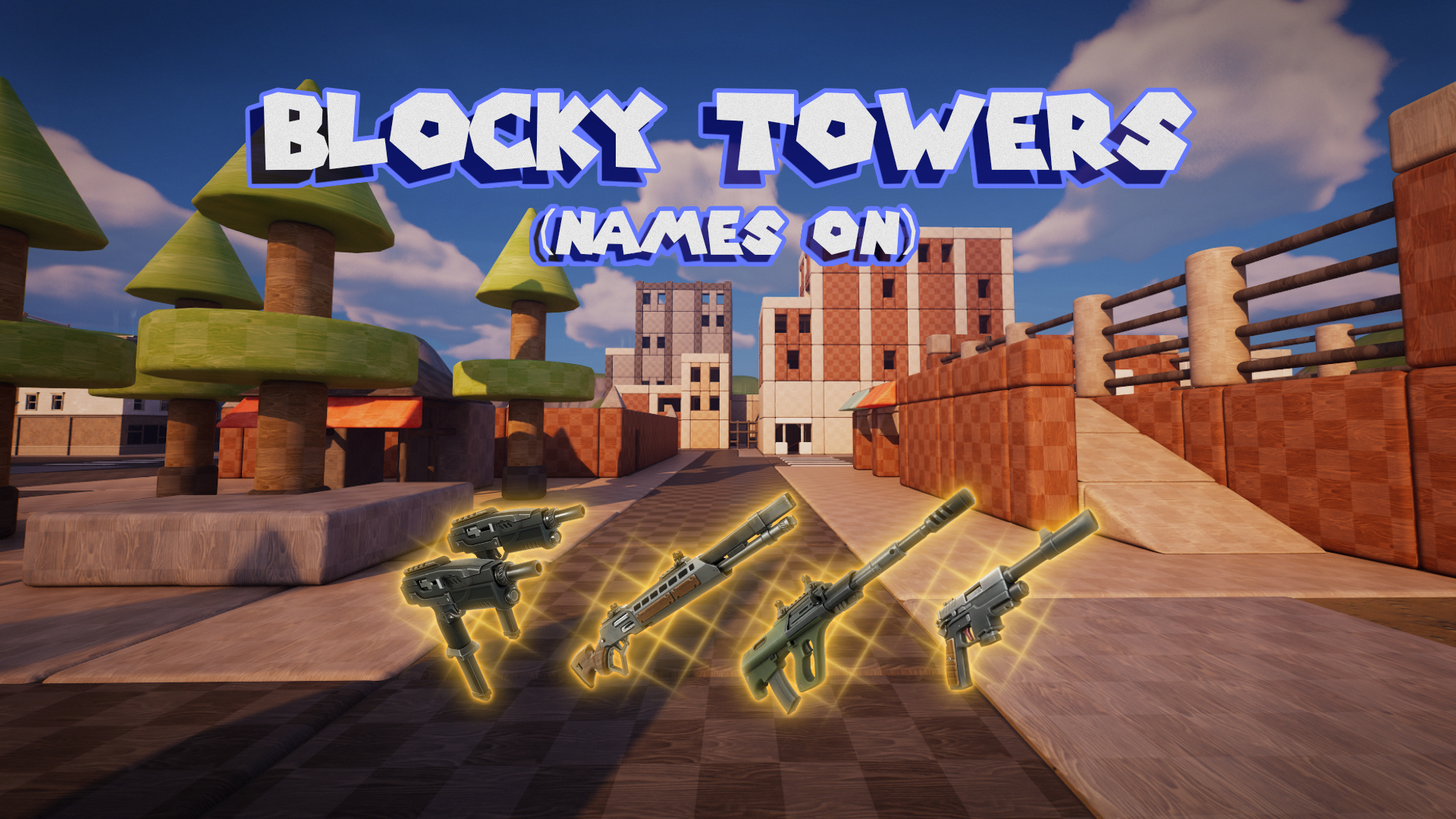 Blocky Towers (NAMES ON) [ 1c12 ] – Fortnite Creative Map Code