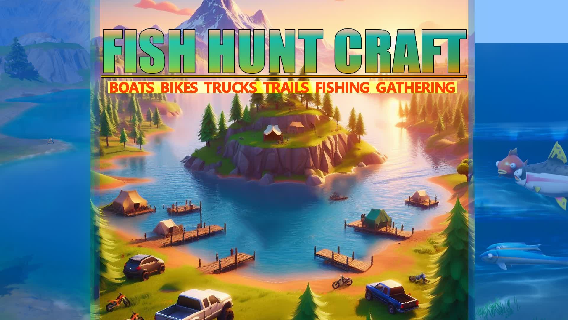 Fish Camp Truck Gather Builder 4x4 Lake [ shawk ] – Fortnite Creative ...