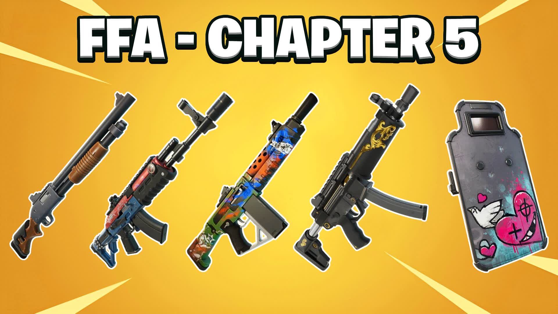 FREE FOR ALL - CH5💥 [ gungamer ] – Fortnite Creative Map Code