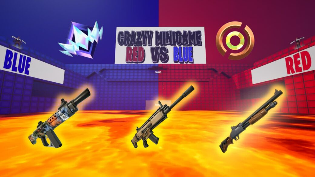 CRAZYY MINIGAME RED VS BLUE [ mrtn ] – Fortnite Creative Map Code
