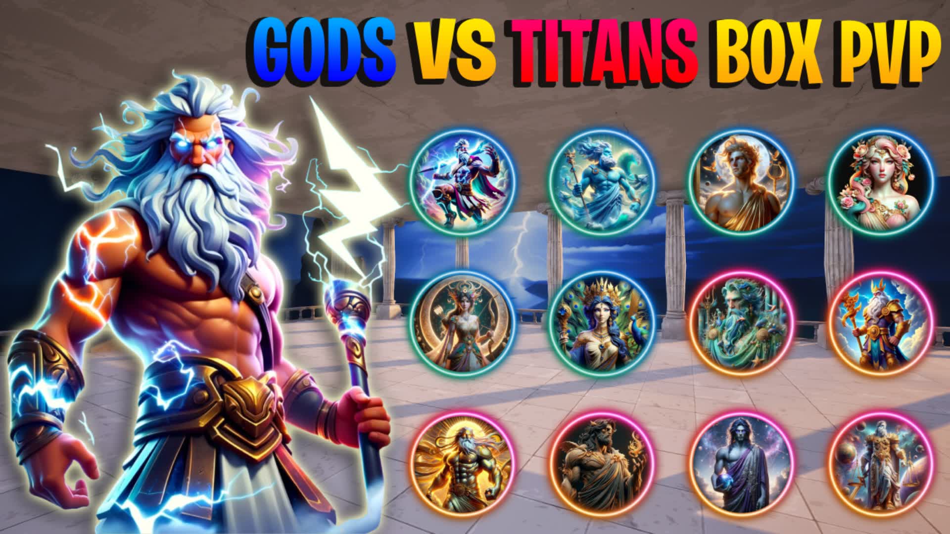 ⚡GODS VS TITANS BOX PVP📦 [ soar_creations ] – Fortnite Creative Map Code
