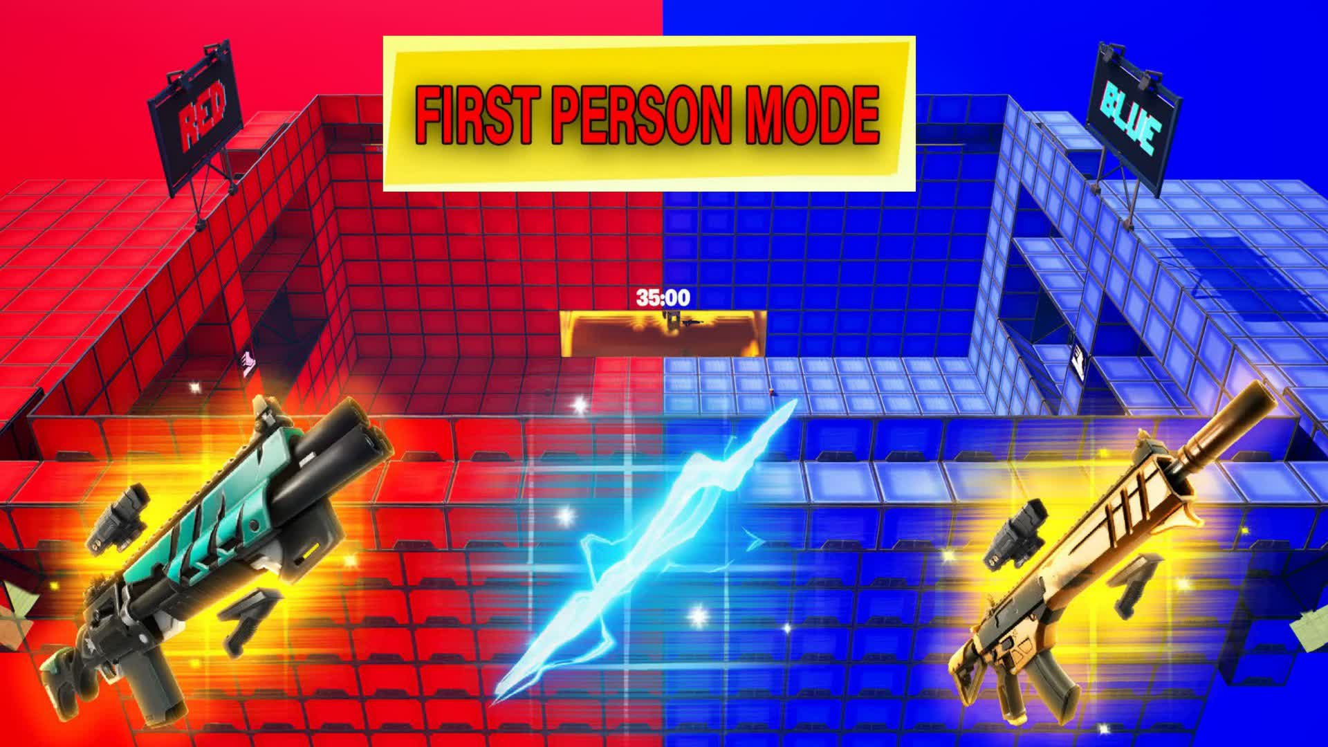 FIRST PERSON CRAZYY RED VS BLUE 🔴🔵 [ h15 ] – Fortnite Creative Map Code