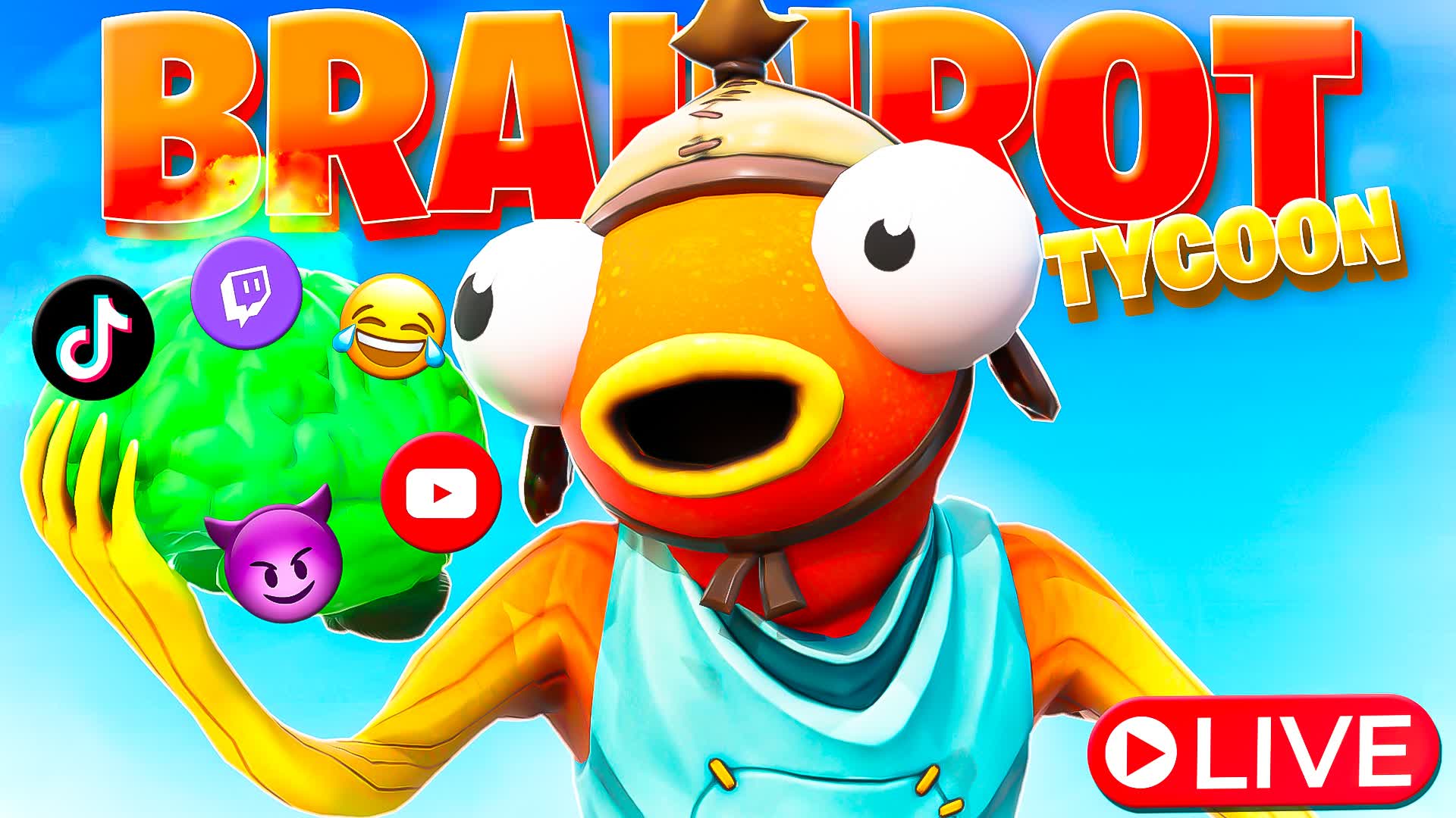 🧠BRAINROT STREAMER TYCOON [ visioncreatesfn ] – Fortnite Creative Map Code