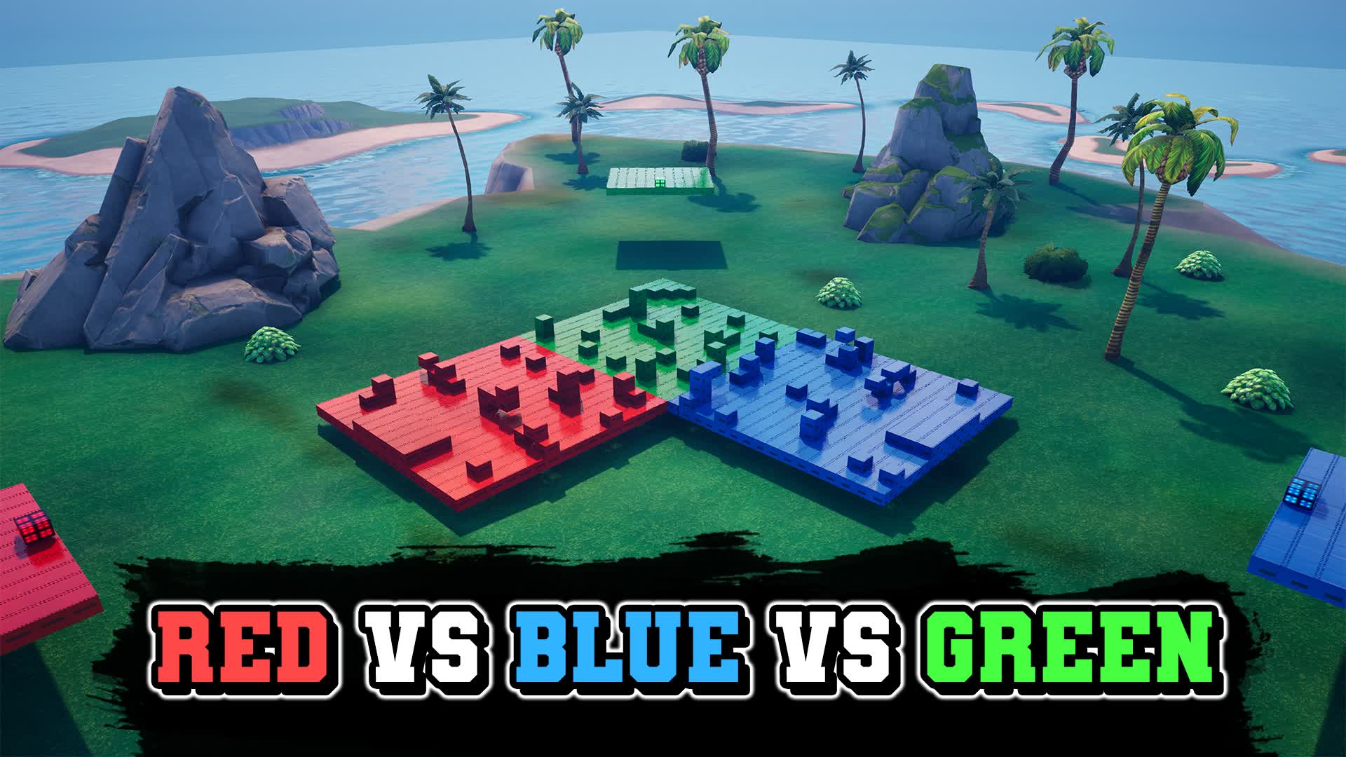 🔴 🔵 Red VS Blue VS Green 🔵 🟢 [ markeli ] – Fortnite Creative Map Code