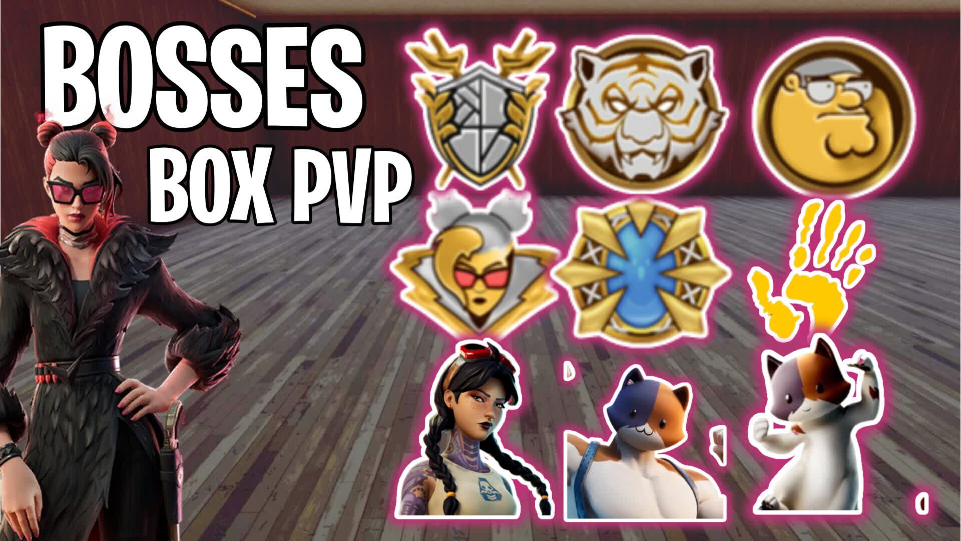 💯SEASON 1 BOSSES BOX PVP💯 [ extrenyt ] – Fortnite Creative Map Code