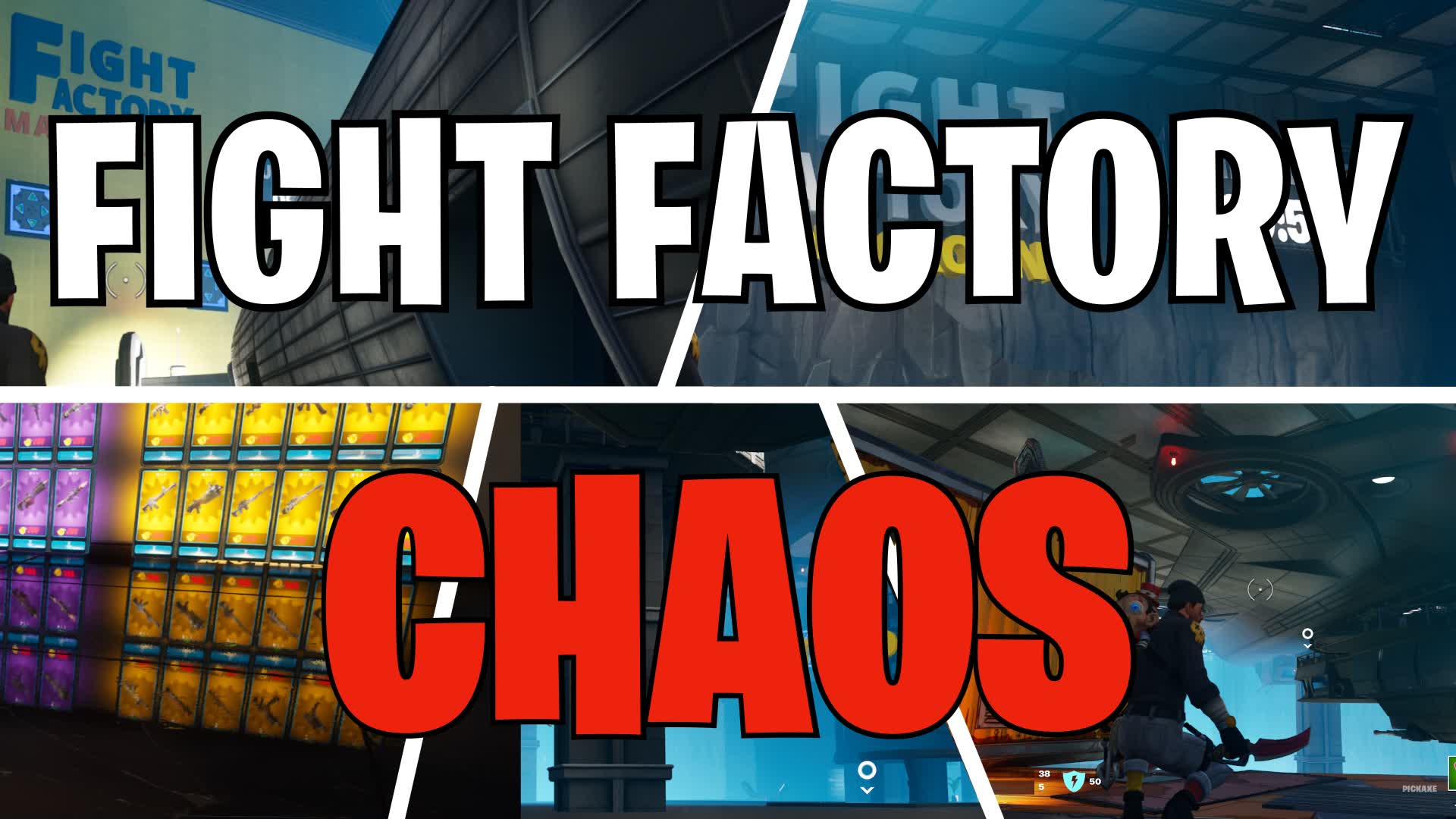 Fight Factory Chaos [ bluerhino ] – Fortnite Creative Map Code