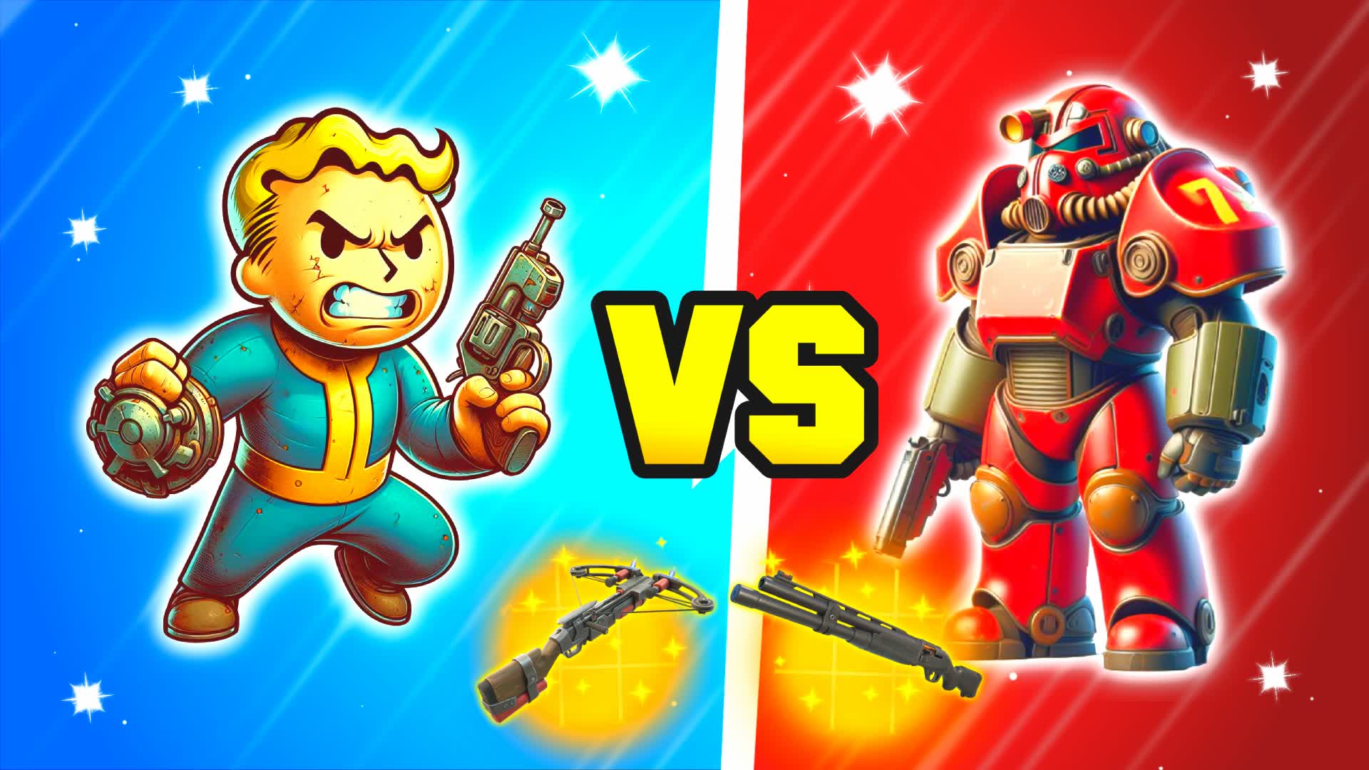 FALLOUT RED VS BLUE 🔴🔵 [ aptos ] – Fortnite Creative Map Code