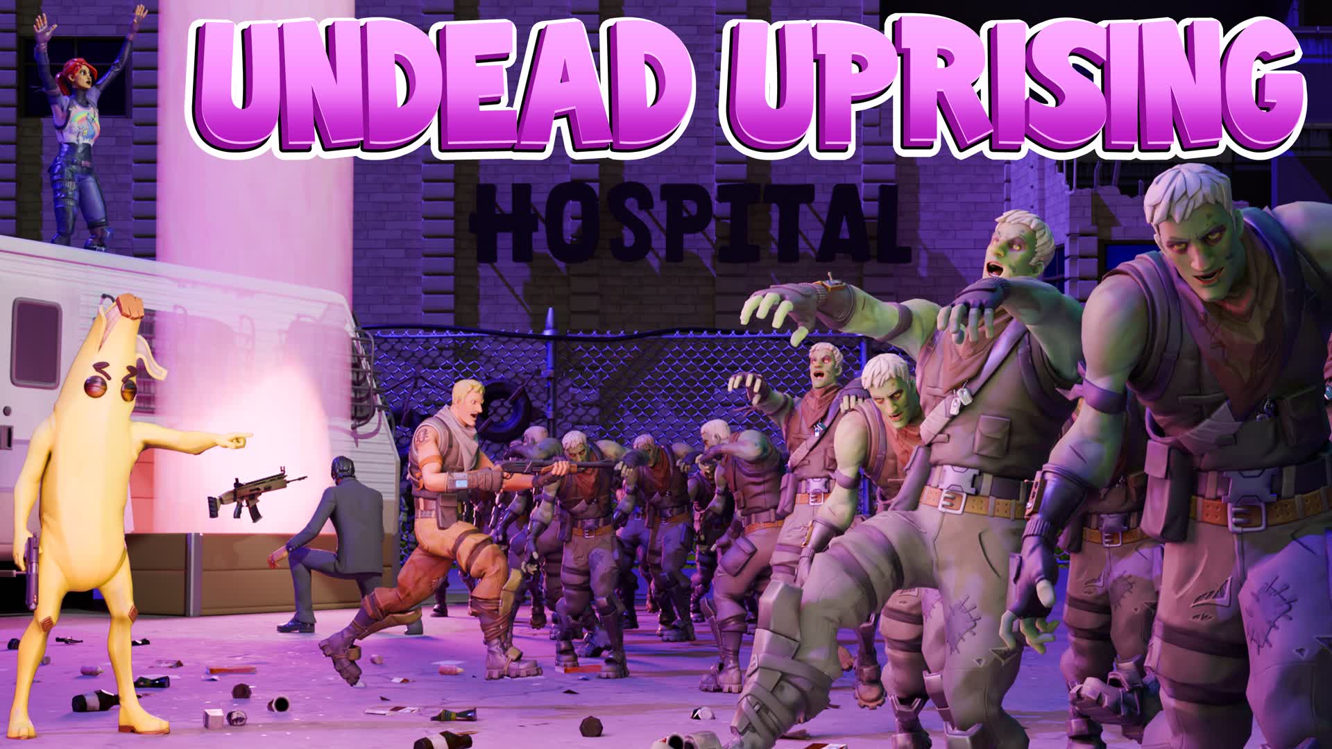 Undead Uprising - Zombie [ shortdustgames ] – Fortnite Creative Map Code