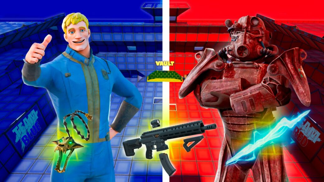 FALLOUT RED VS BLUE [ dj_canela ] – Fortnite Creative Map Code
