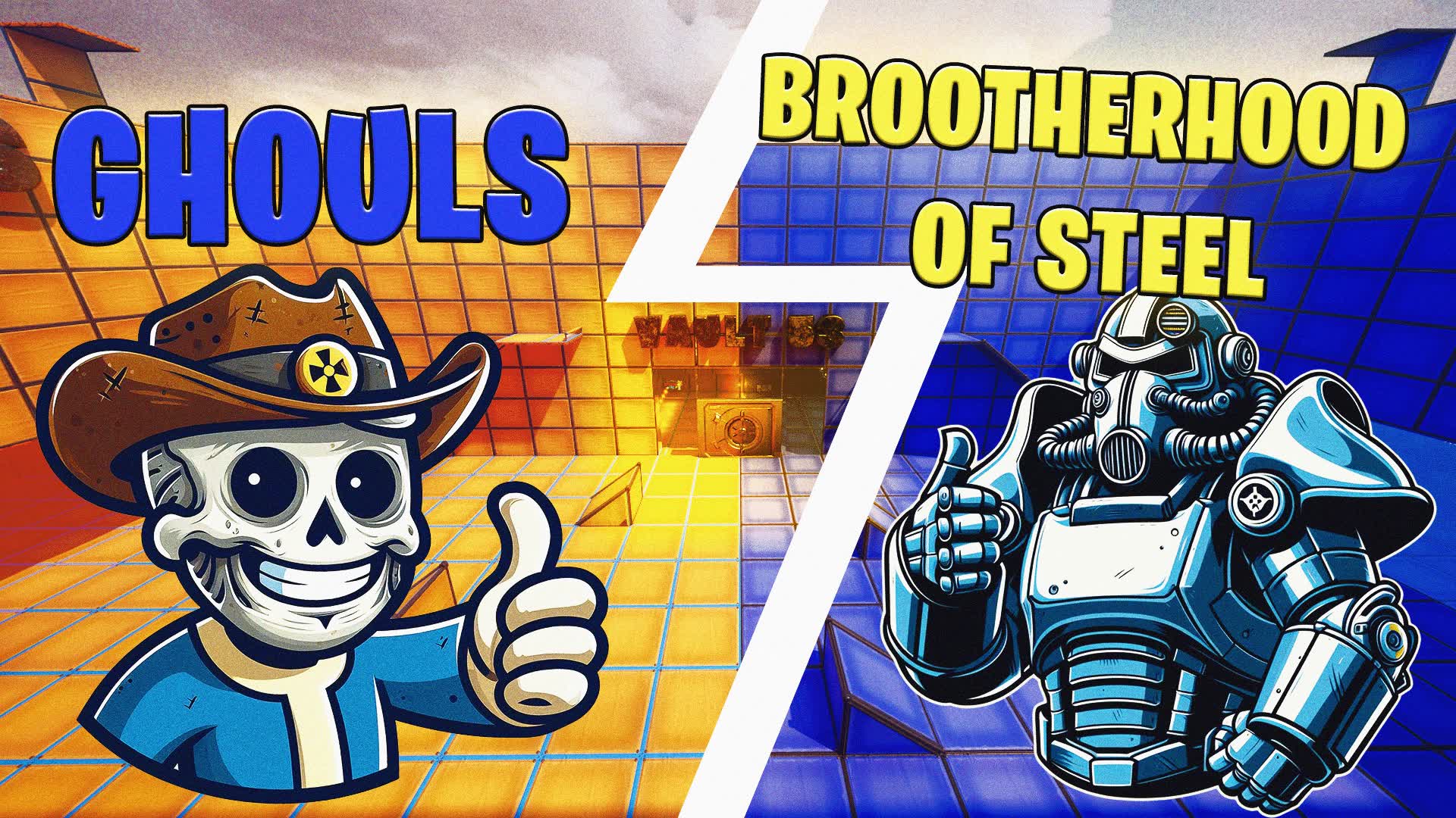 FALLOUT BROTHERHOOD VS GHOULS 🔴🔵 [ 40uah ] – Fortnite Creative Map Code
