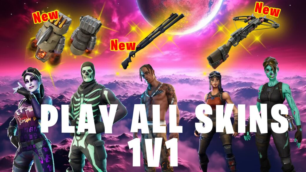 PLAY ALL SKINS 1V1 [ 7amd ] – Fortnite Creative Map Code