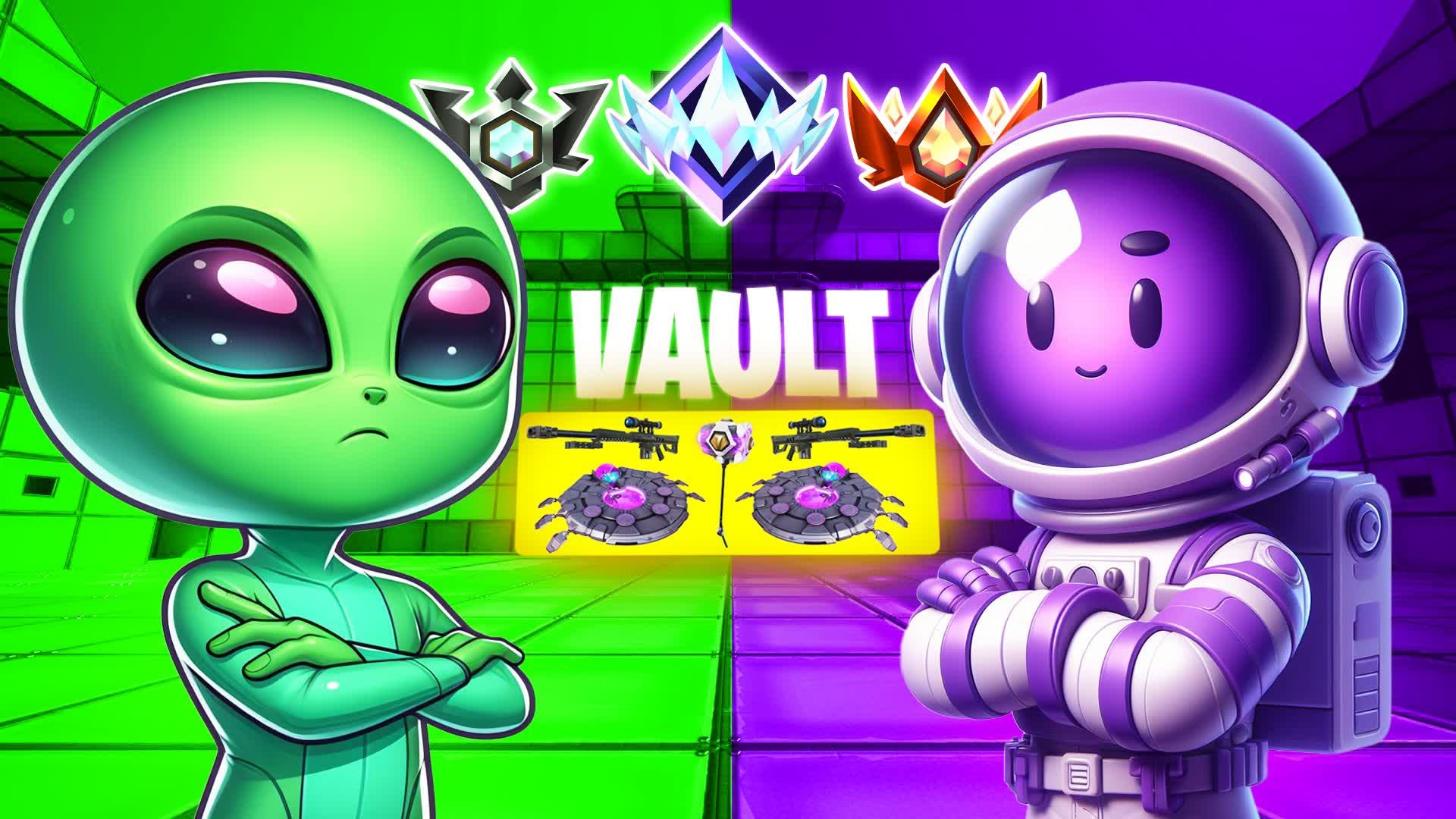 👽 ALIENS VS ASTRONAUTS 🚀 [ wrjacob ] – Fortnite Creative Map Code