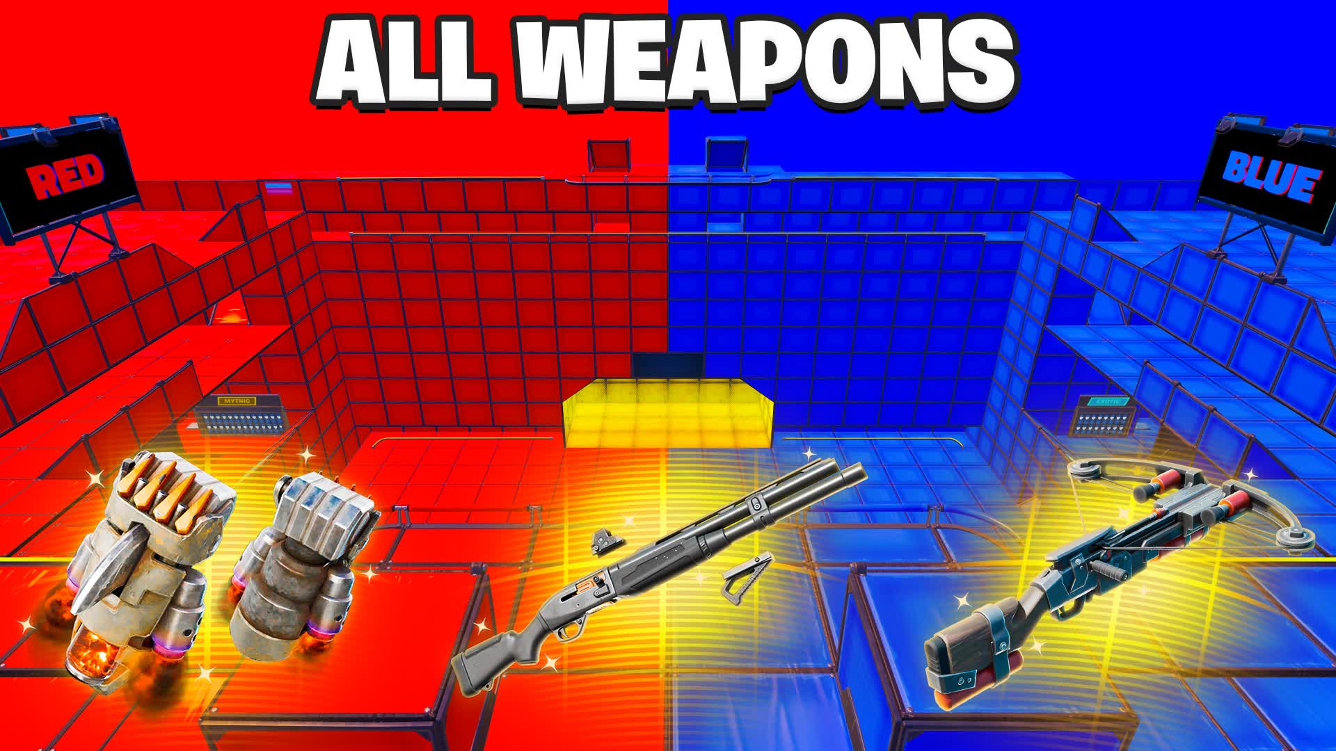 Red Vs Blue - All Weapons 🔴🔵 [ mrle98 ] – Fortnite Creative Map Code