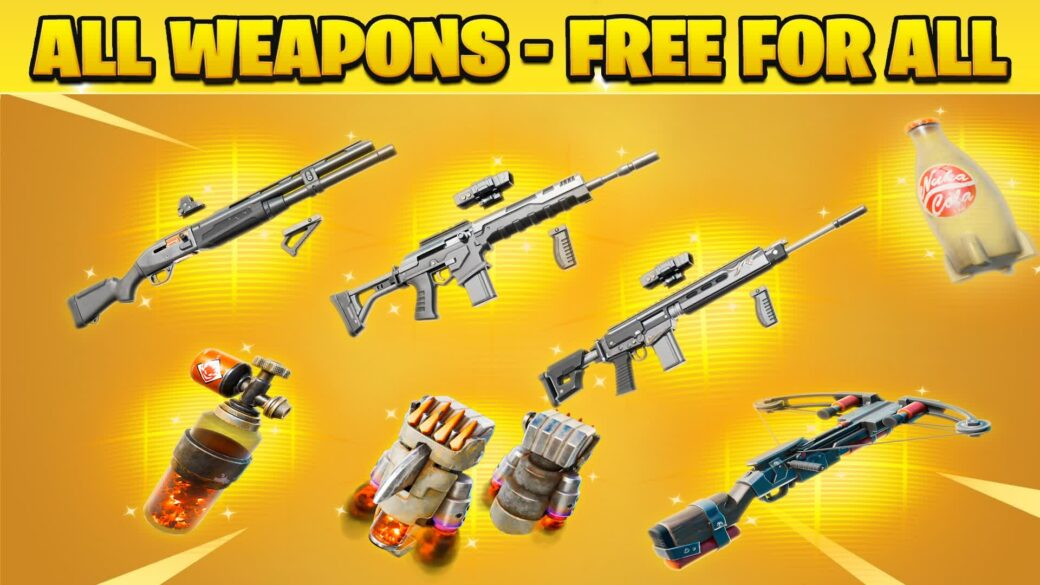 ALL WEAPONS - FREE FOR ALL [ rtxs ] – Fortnite Creative Map Code