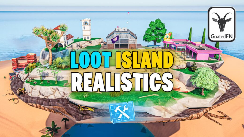 Loot Island Realistics | BUILDS [ goatedfn ] – Fortnite Creative Map Code