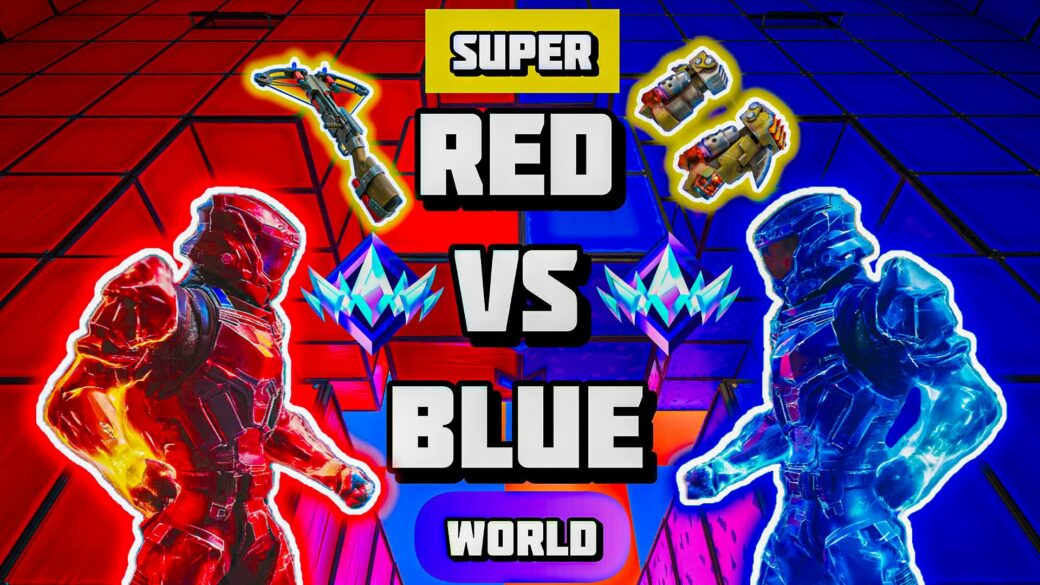 SUPER RED VS BLUE WORLD 🔴🔵🌐 [ memerxd ] – Fortnite Creative Map Code
