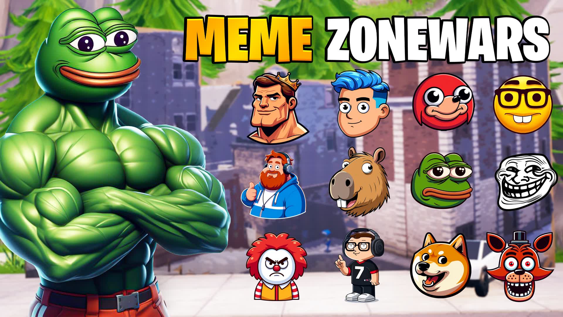 MEME ZONE WARS 💀 [ snakeyy ] – Fortnite Creative Map Code