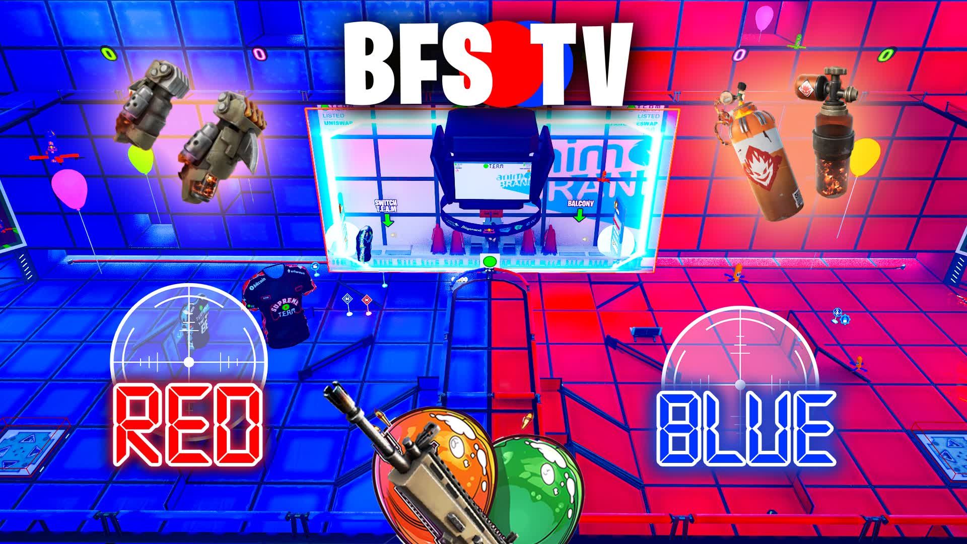 RED 🔴 vs 🔵 BLUE BFSTV [ bfstv ] – Fortnite Creative Map Code
