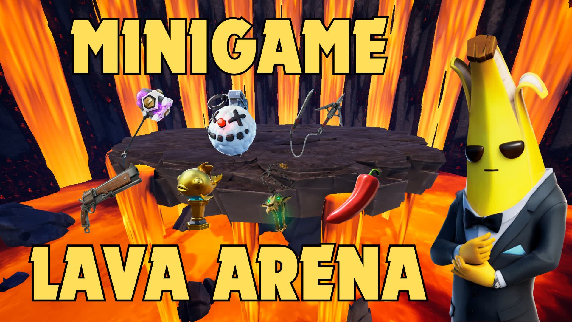 🔥MINIGAME LAVA ARENA🔥 [ n1ck_st ] – Fortnite Creative Map Code
