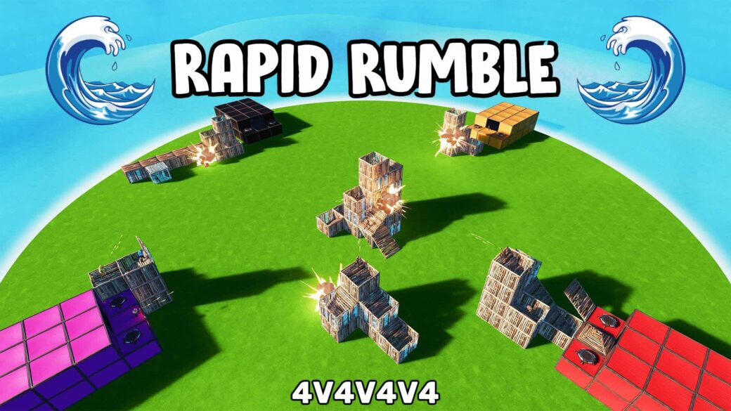 Rapid Rumble ZONE WARS 🌊 NEW WEAPONS [ tion ] – Fortnite Creative Map Code
