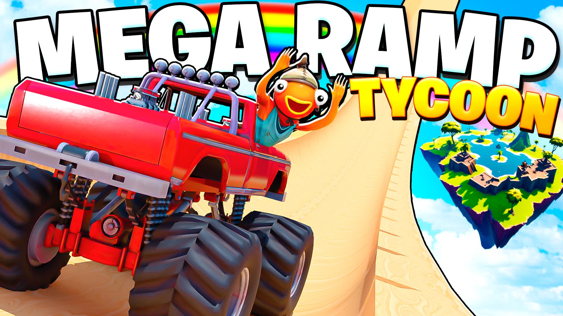 🚗 Monster Truck Mega Ramp [ thegirlsstudio ] – Fortnite Creative Map Code