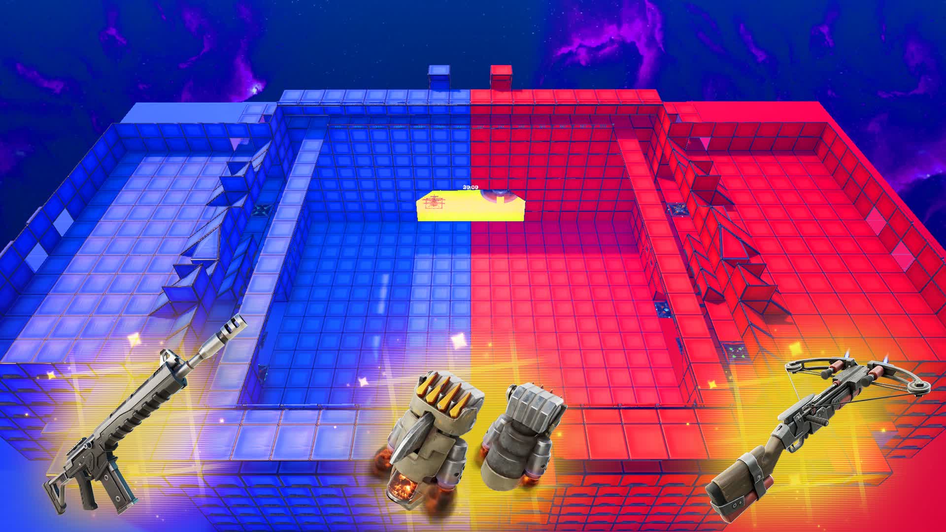 GALAXY RED VS BLUE ⭐🌌 [ luda3559 ] – Fortnite Creative Map Code